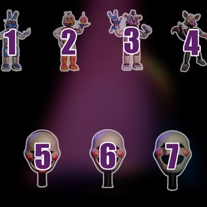 FNAF Sister Location 7 Sticker Pack Individual Stickers - Etsy