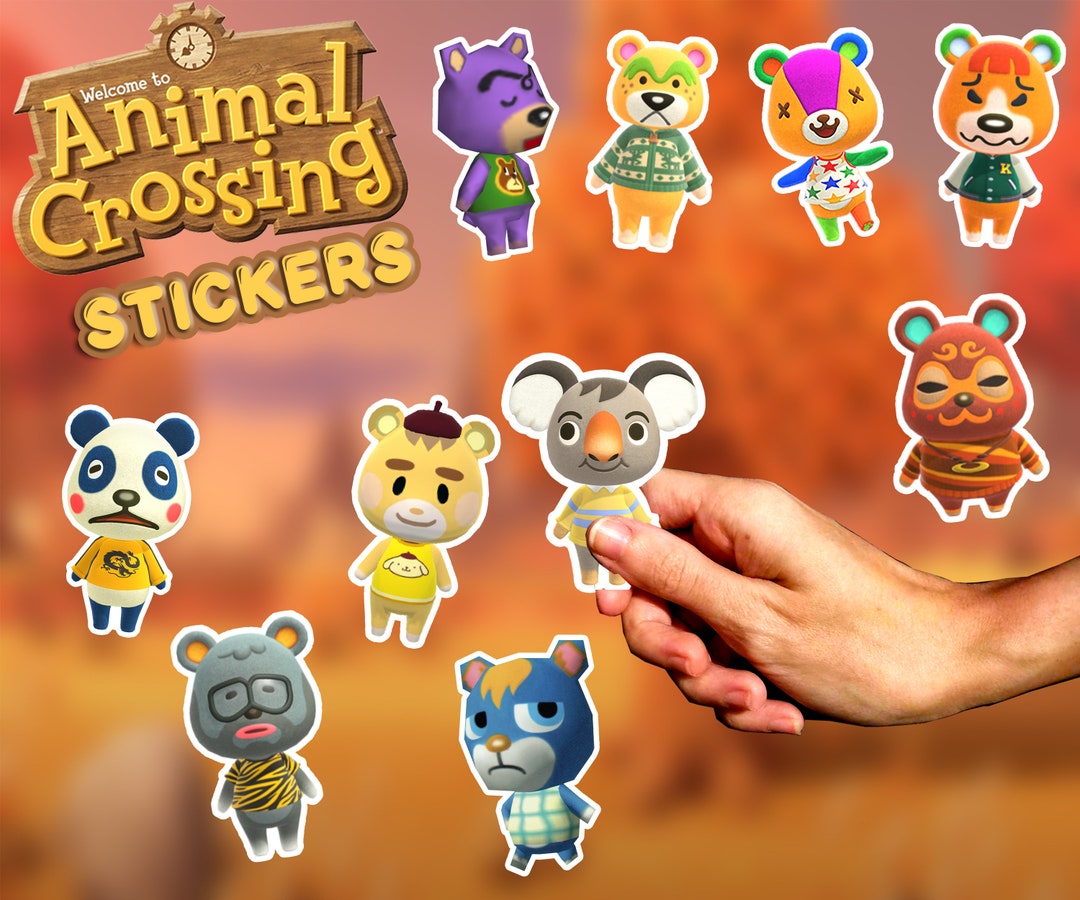 Animal Crossing Lazy Villagers 10 Sticker Pack Individual Stickers ...