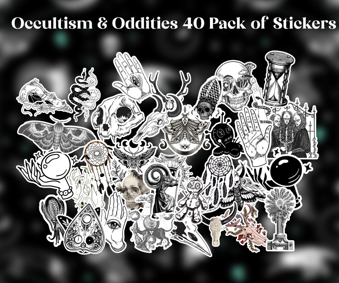40 Occultism and Oddities Sticker Pack High-quality Vinyl Stickers 1.5 ...
