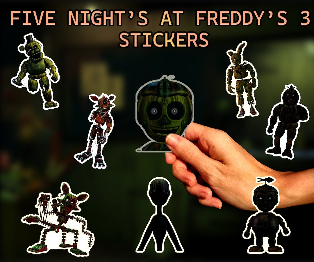 Five Night's at Freddy's 3 8 Sticker Pack - Etsy