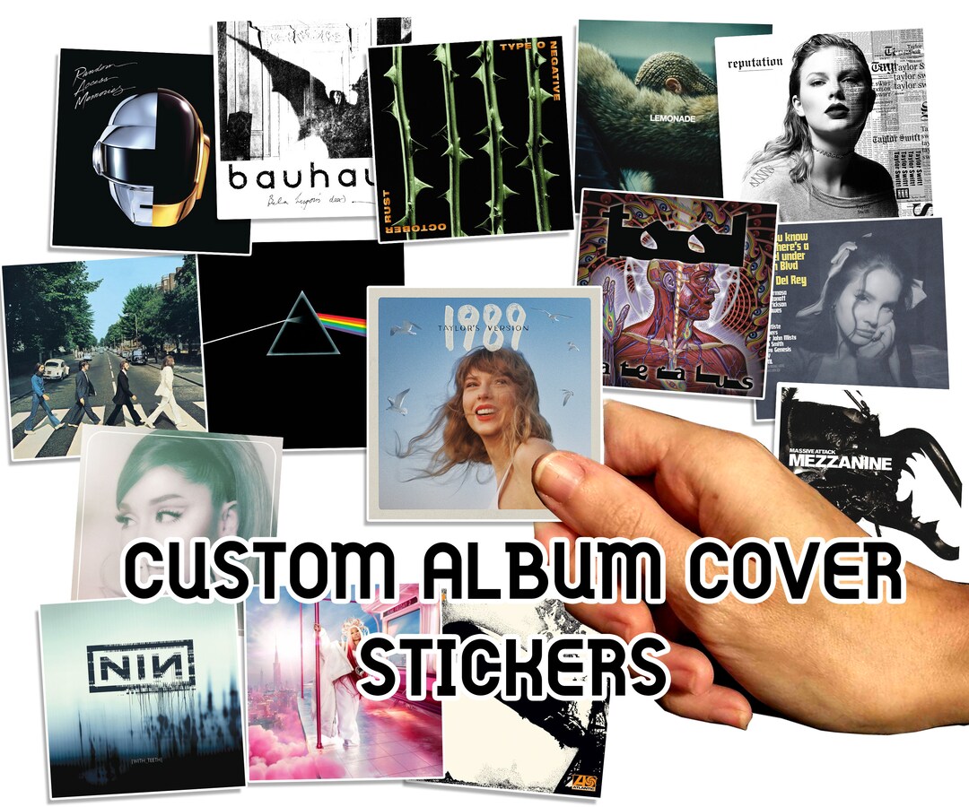 Custom Album Cover Stickers Various Sizes Unique Music Decals Choose ANY Album Covers From ANY ...