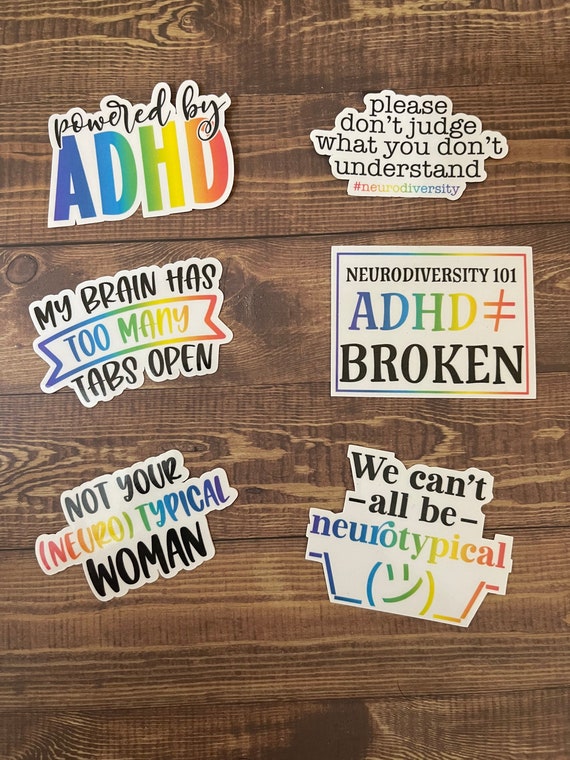 Stickers, Labels & Tags Clings Rainbow ADHD Brain Vinyl Sticker etna.com.pe