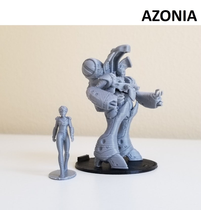 3D Printed Robotech RPG Tactics Female Power Armor Open Cockpit ...