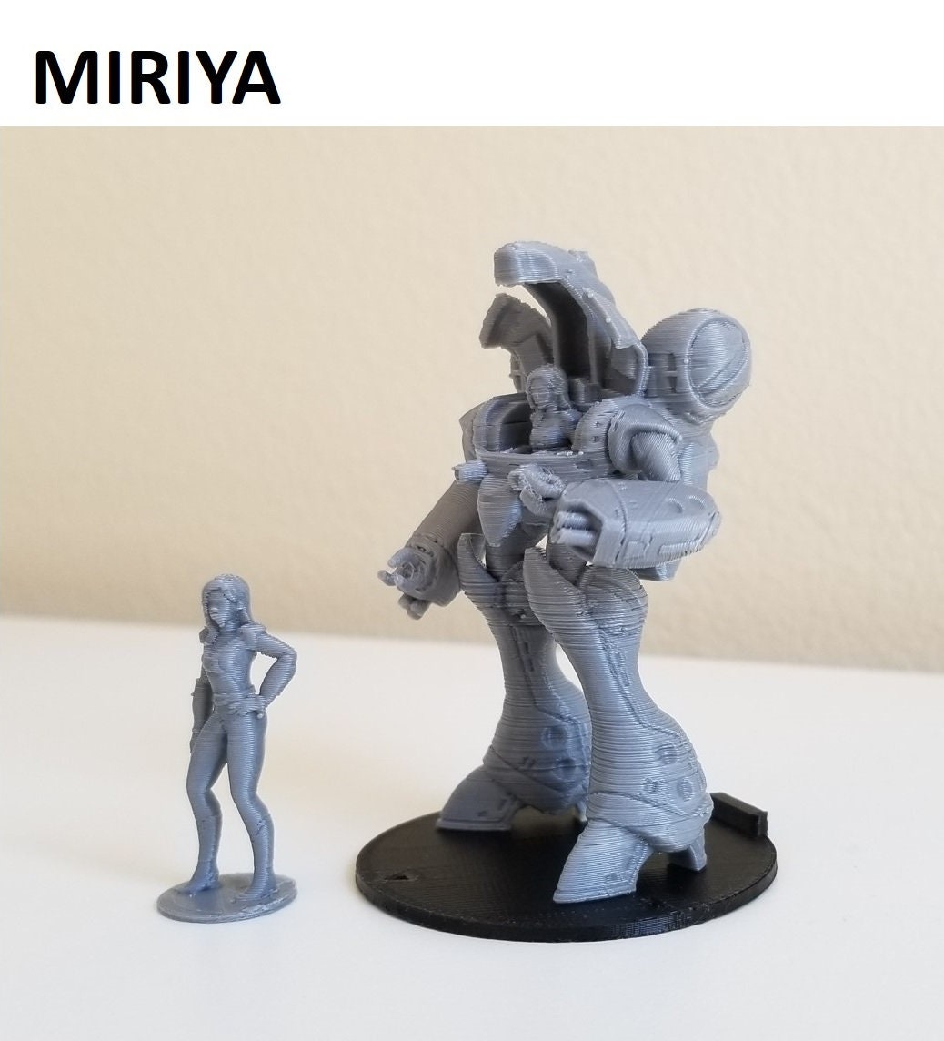 3D Printed Robotech RPG Tactics Female Power Armor Open Cockpit ...