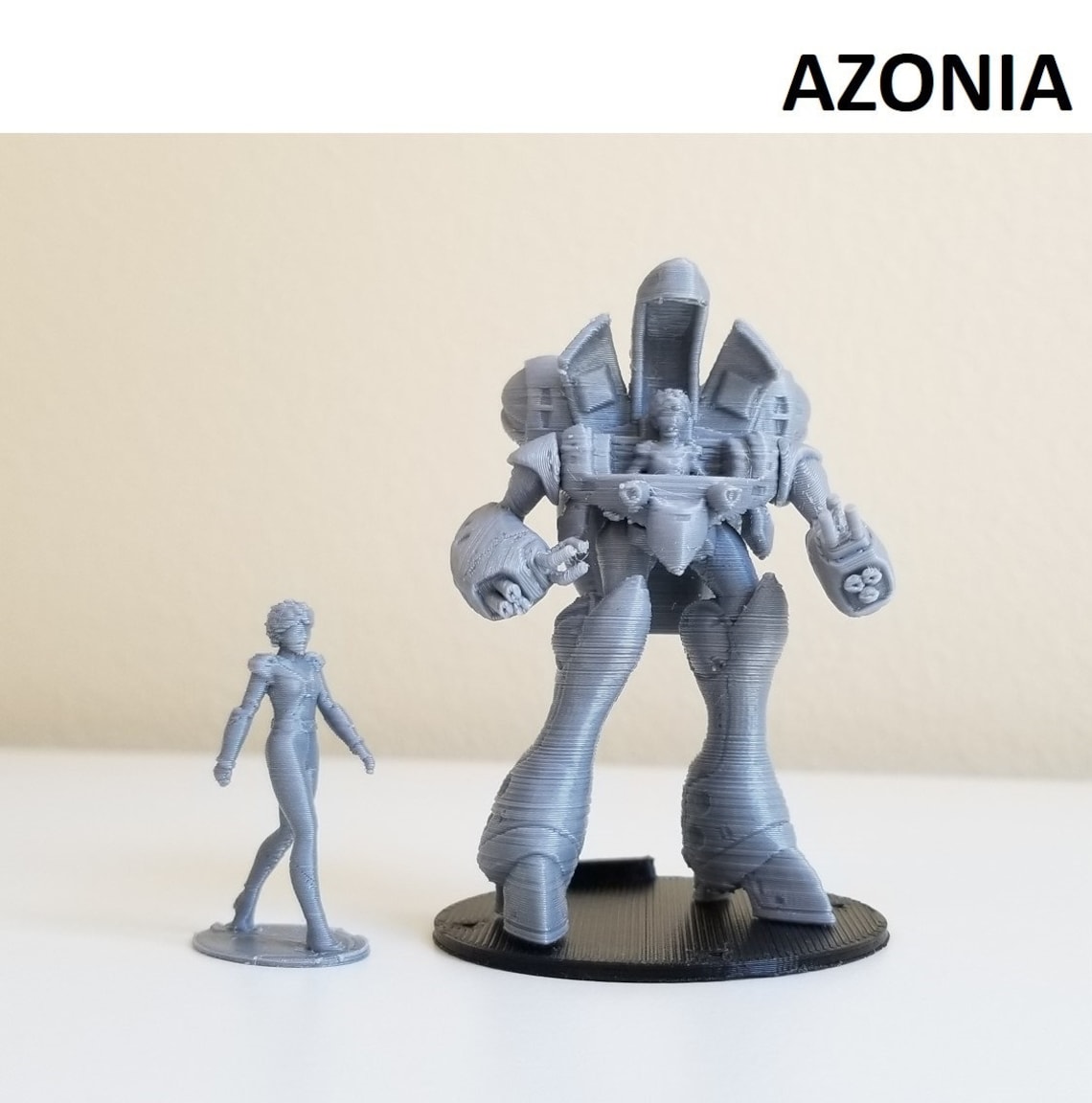 3D Printed Robotech RPG Tactics Female Power Armor Open Cockpit ...