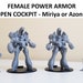 3D Printed Robotech RPG Tactics Female Power Armor Open Cockpit ...