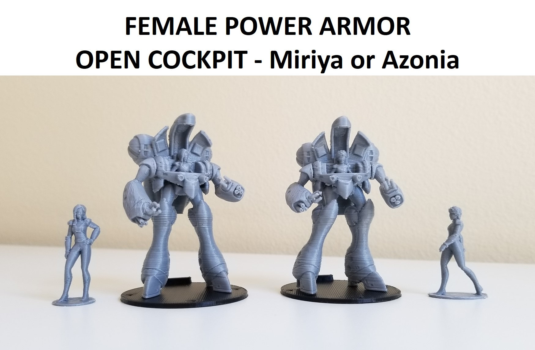 3D Printed Robotech RPG Tactics Female Power Armor Open Cockpit ...