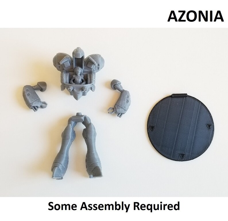 3D Printed Robotech RPG Tactics Female Power Armor Open Cockpit ...