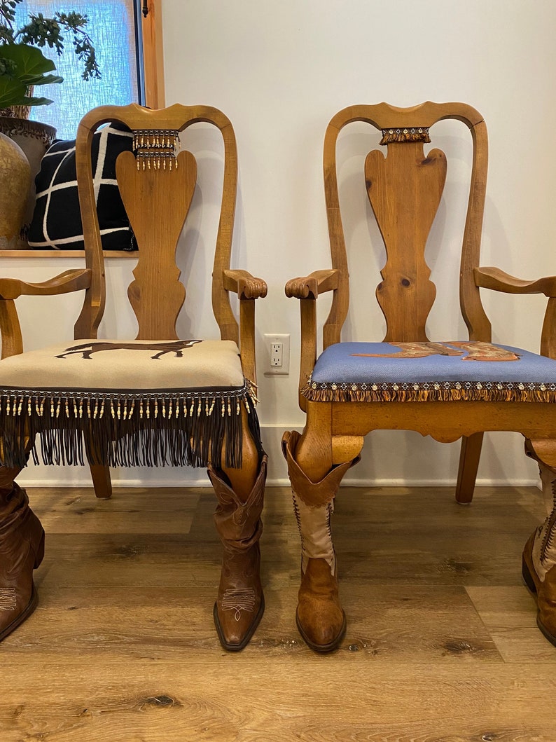 Cowboy Upholstered Chairs - Etsy