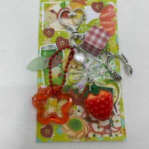 Strawberry Cream Keychain, Handmade Kawaii Keychain, Y2k 2000s Keychain ...