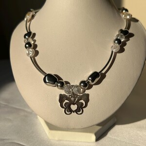 Y2k Cyber Angel Butterfly Charm, Handmade Beaded Jewelry, Rave Necklace ...