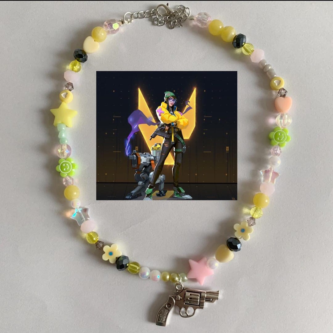 Valorant Killjoy Inspired Necklace Beaded Necklace Gifts Beads Killjoy ...