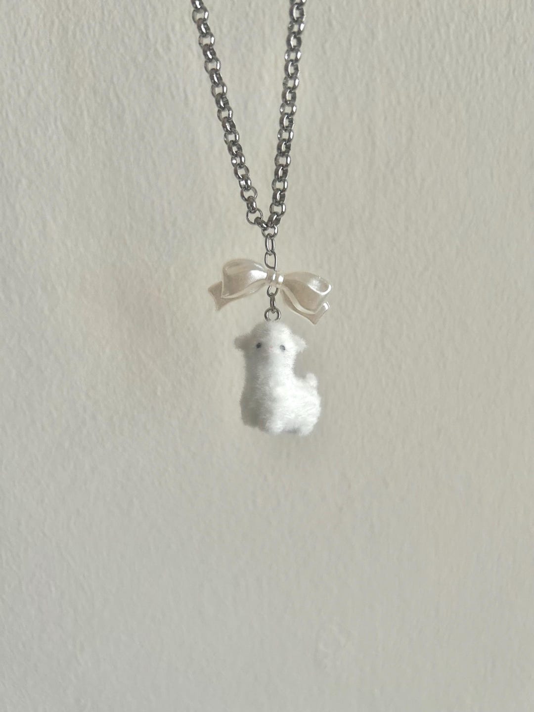 Fluffy Alpaca Necklace: Coquette Jewelry - Etsy