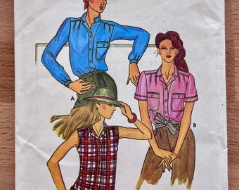 Sleeveless Button Down Blouse Pattern - Etsy