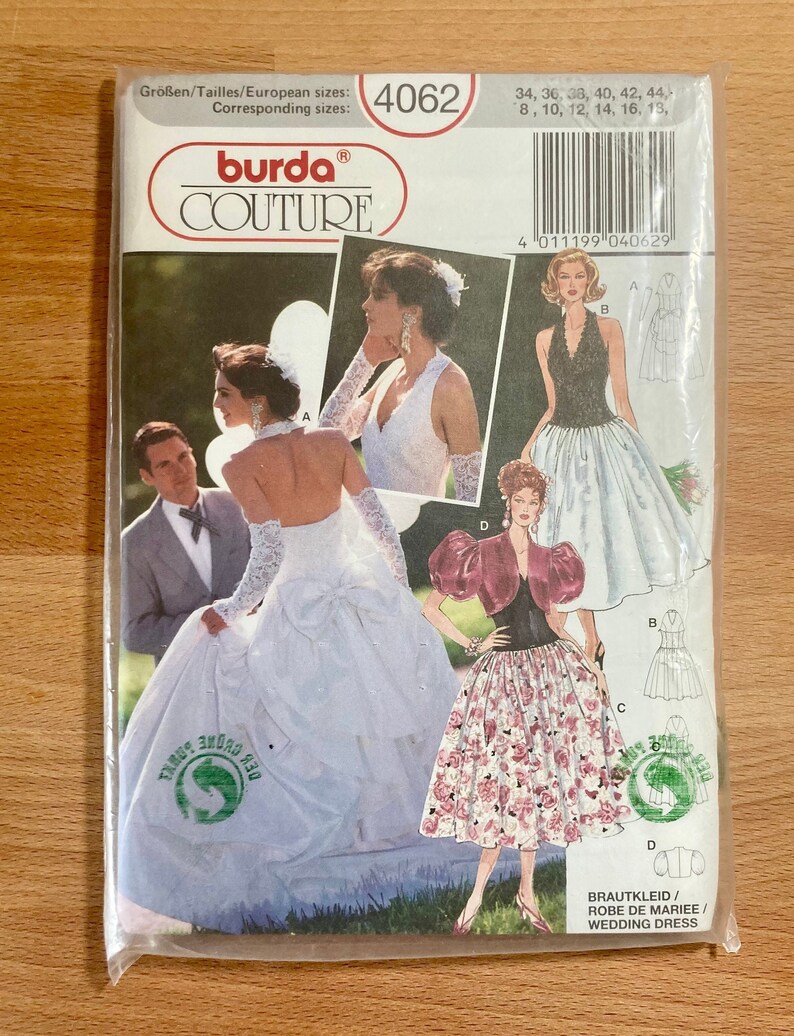 Vintage Burda Couture Sewing Pattern 4062 Wedding - Etsy Australia