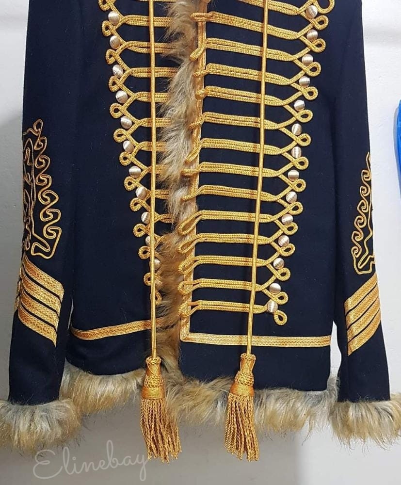 Napoleonic Hussar Jacket Military Uniform Piping Tunic Pelisse - Etsy UK