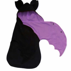 Newborn Baby Swaddle Blanket Black With Lilac Bat Blanket / Spooky Baby ...