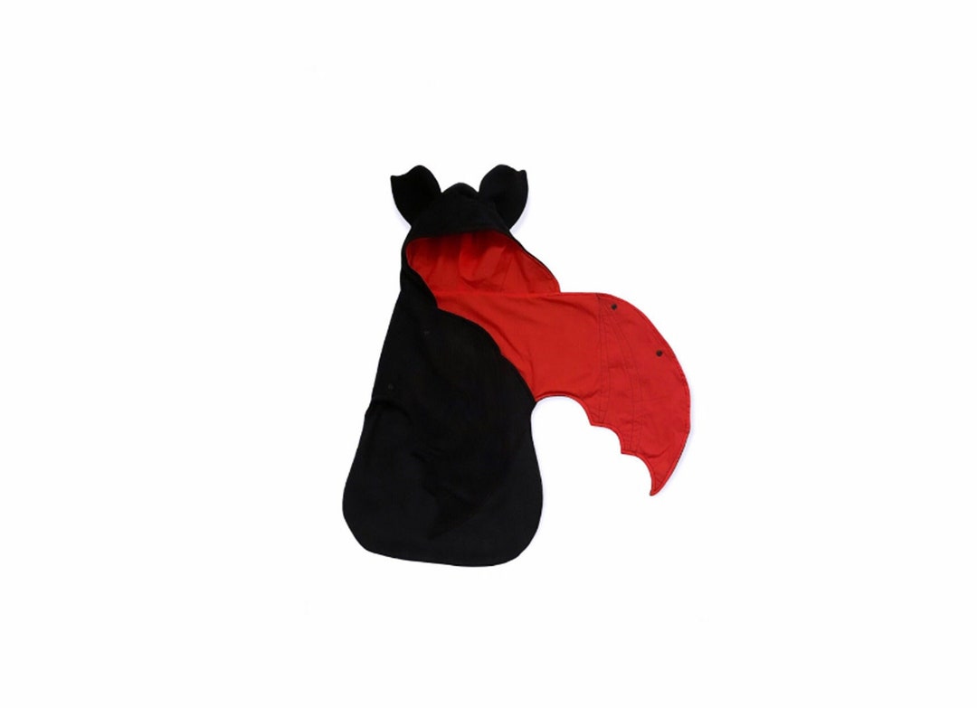 Newborn Baby Photography Costume in Red and Black Bat Swaddle Blanket ...