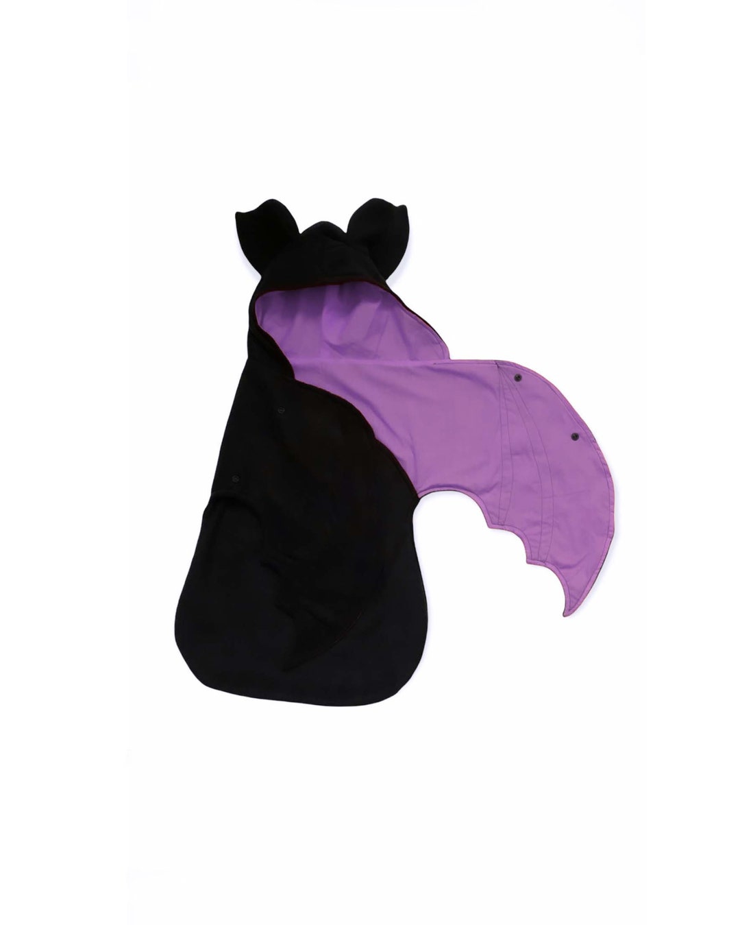 Newborn Baby Swaddle Blanket Black With Lilac Bat Blanket / Spooky Baby ...