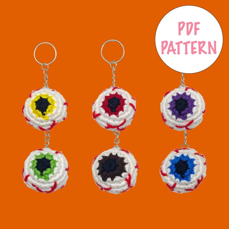 Eyeball Keychain PDF Pattern - Etsy
