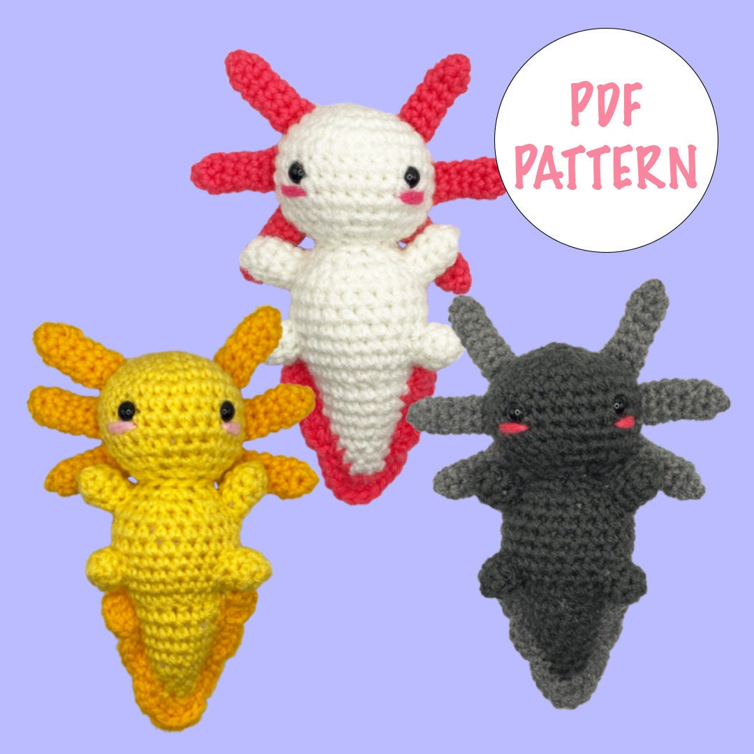 Mini Axolotl PDF Pattern - Etsy