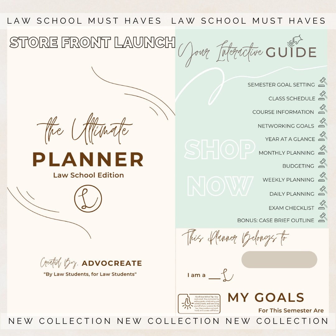 The Ultimate Planner: Law School Edition© and BONUS Case Brief Outline ...