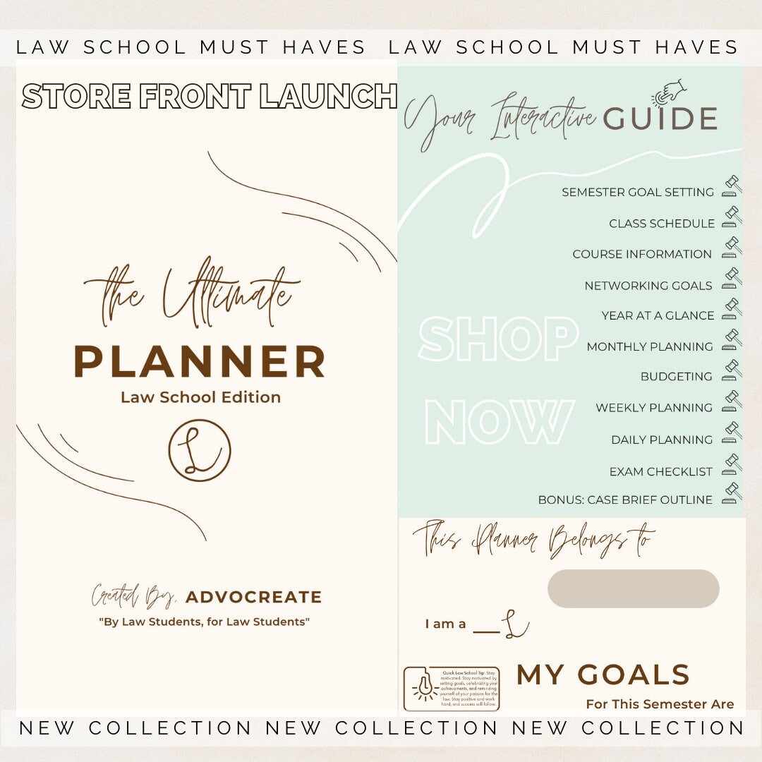 The Ultimate Planner: Law School Edition© and BONUS Case Brief Outline ...