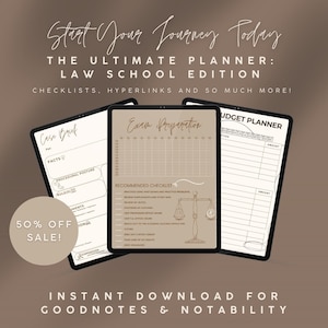 The Ultimate Planner: Law School Edition© and BONUS Case Brief Outline ...