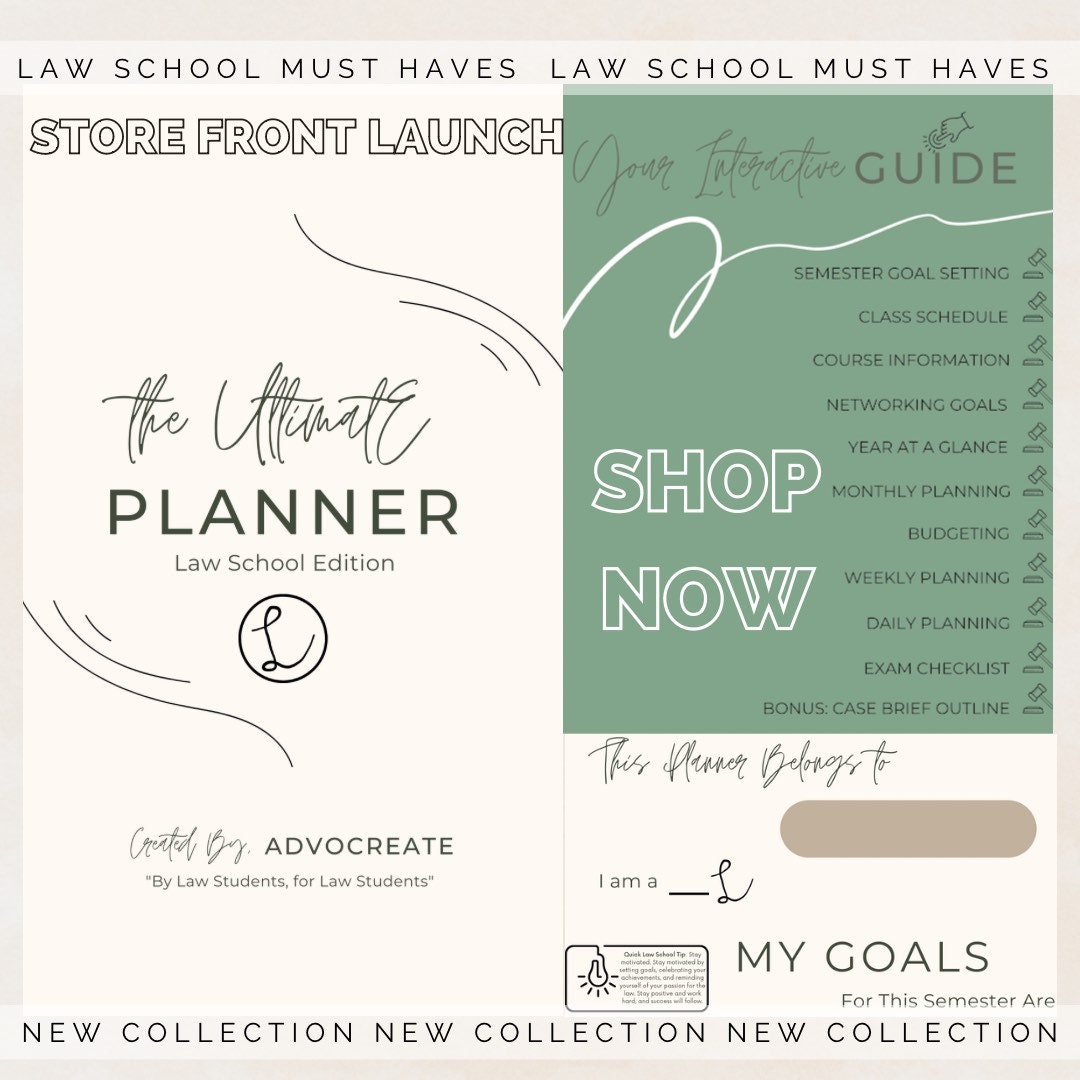 The Ultimate Planner: Law School Edition© interactive - Etsy