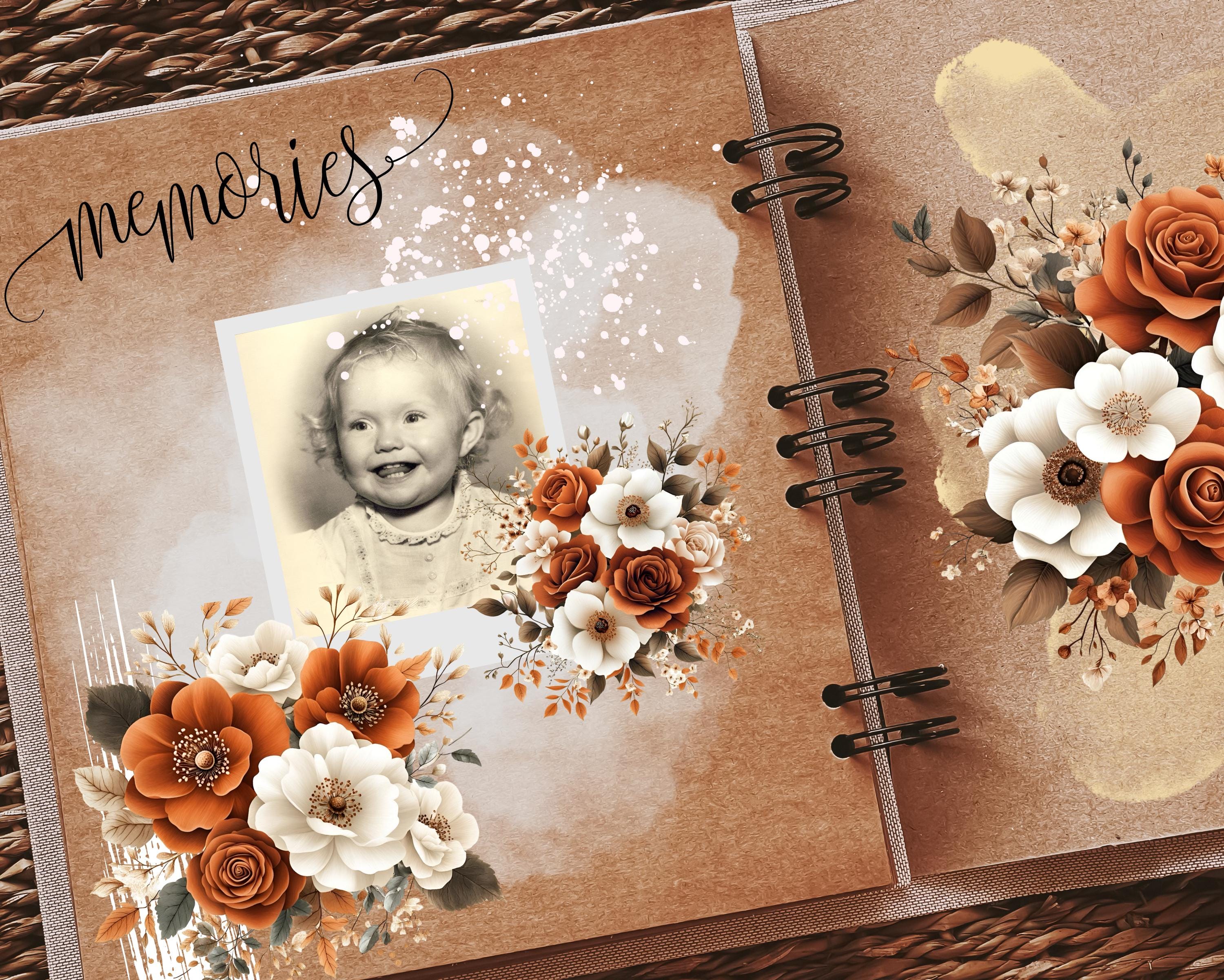 Watercolor Clipart, Muted Fall Flower Clusters, Pngs, Commercial Use ...