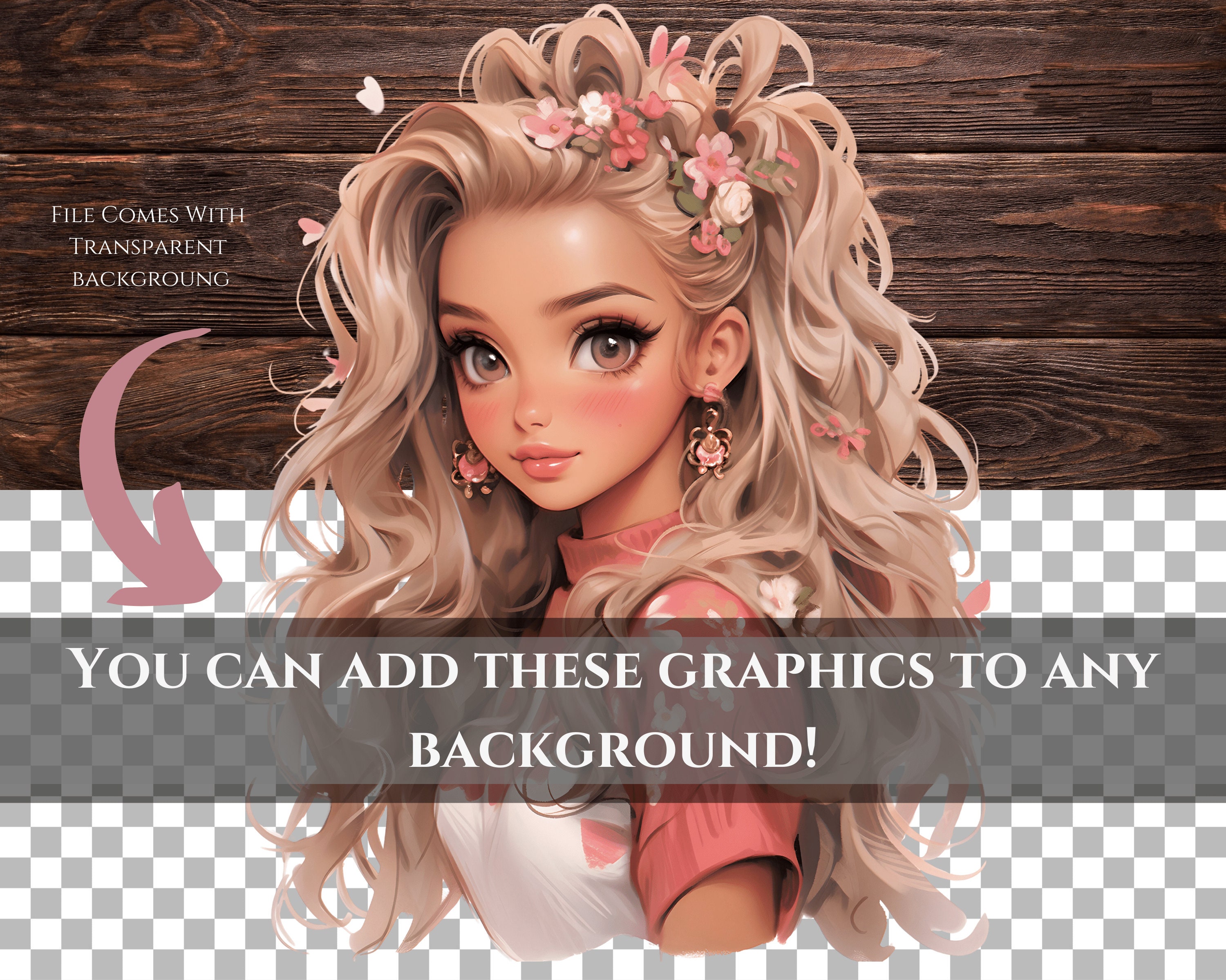 Women Clipart, Blond Hair Women, Png, Fashion Woman, Commercial Use ...