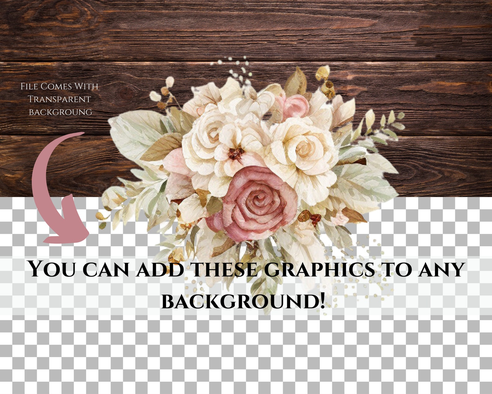 Angel Wings Clipart Shabby Chic Graphics Digital Planner - Etsy