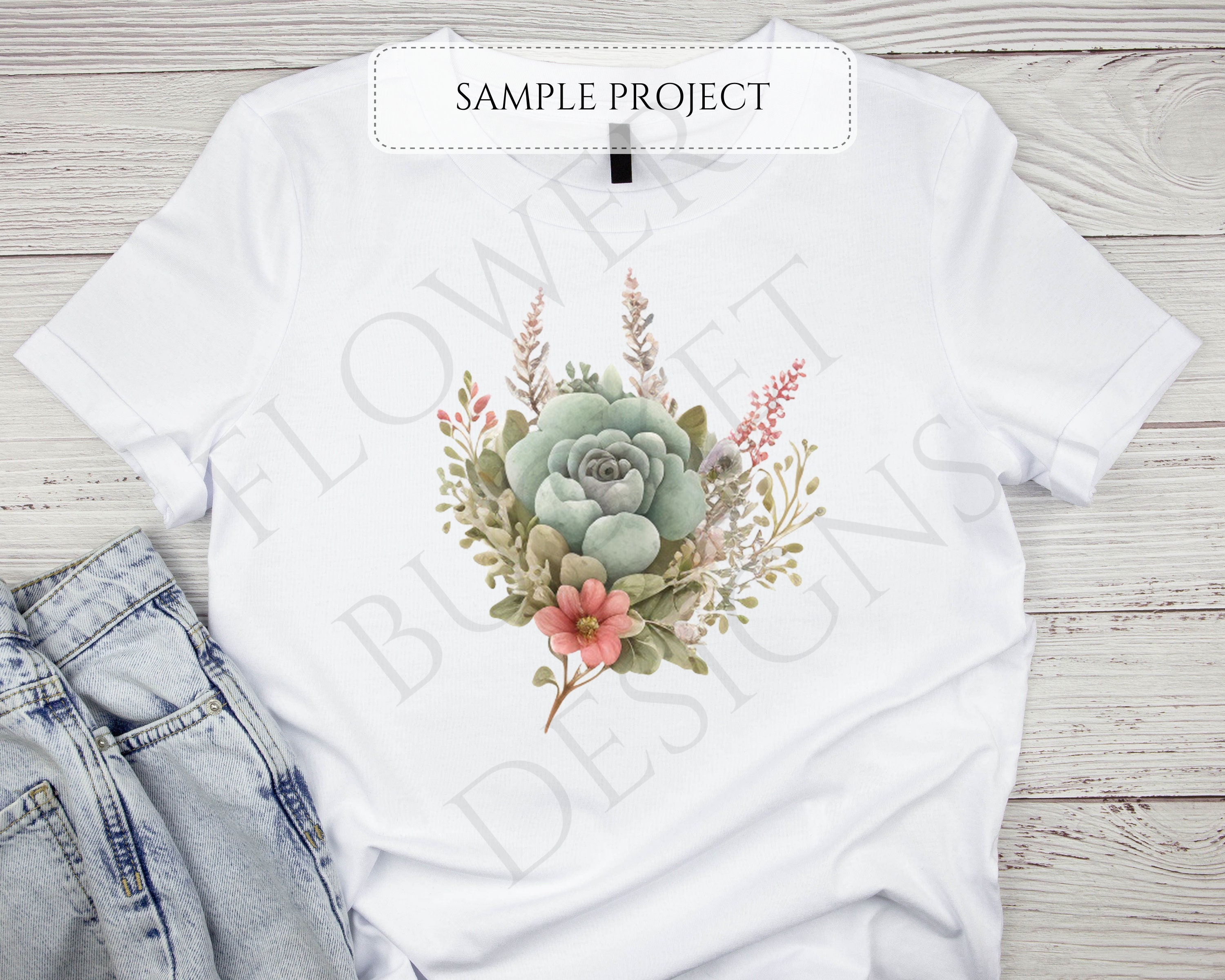 Watercolor Clipart, Shabby Chic Flowers, Pngs, Commercial Use Clipart ...