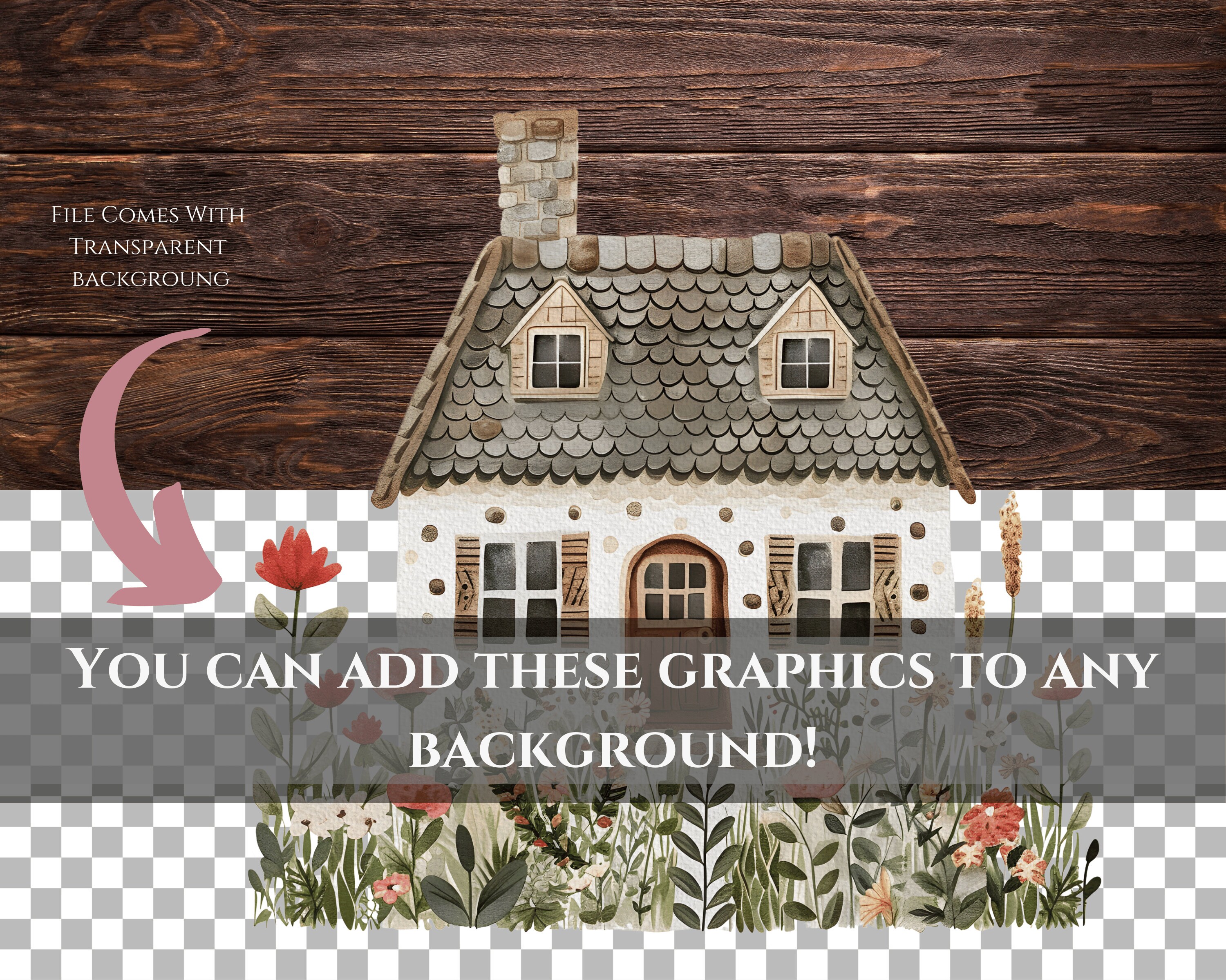 Cottagecore Clipart, Pastel Cottage Graphics, Scrapbooking Elements ...