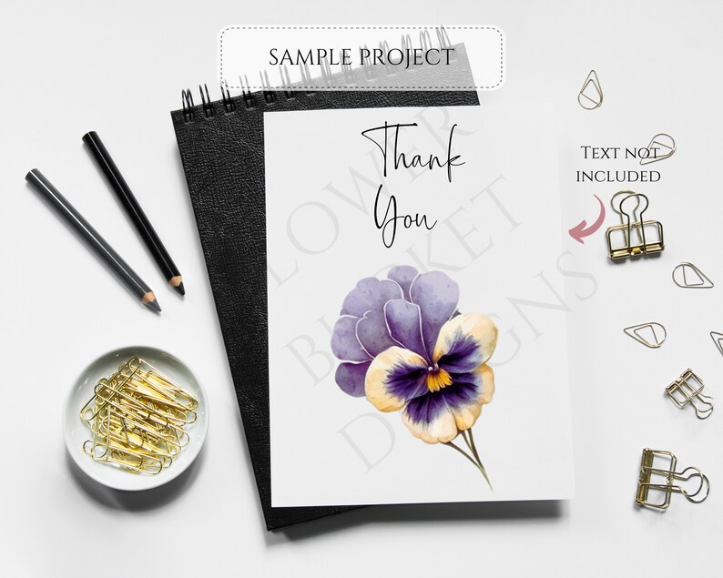 Watercolor Clipart, Pansy Flowers, Pngs, Purple, Commercial Use Clipart ...