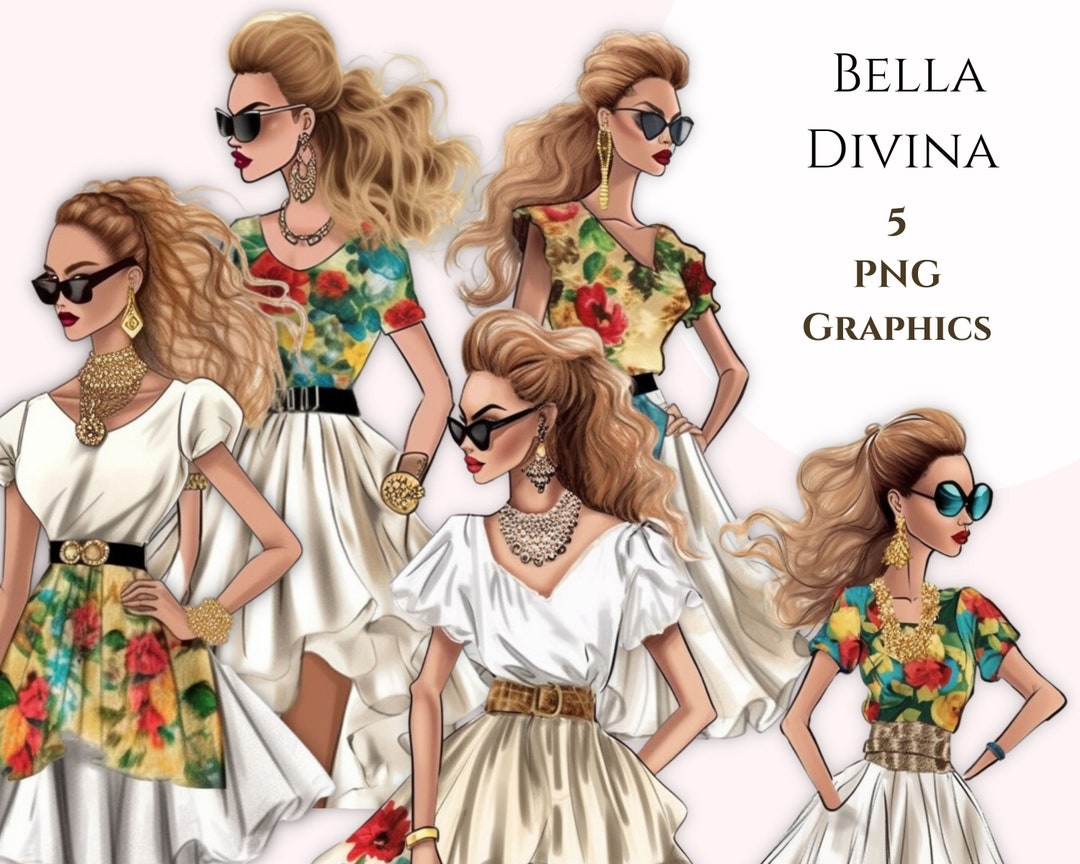Diva Girl Graphics, Fashion Woman Graphics, Commercial Use Clipart ...
