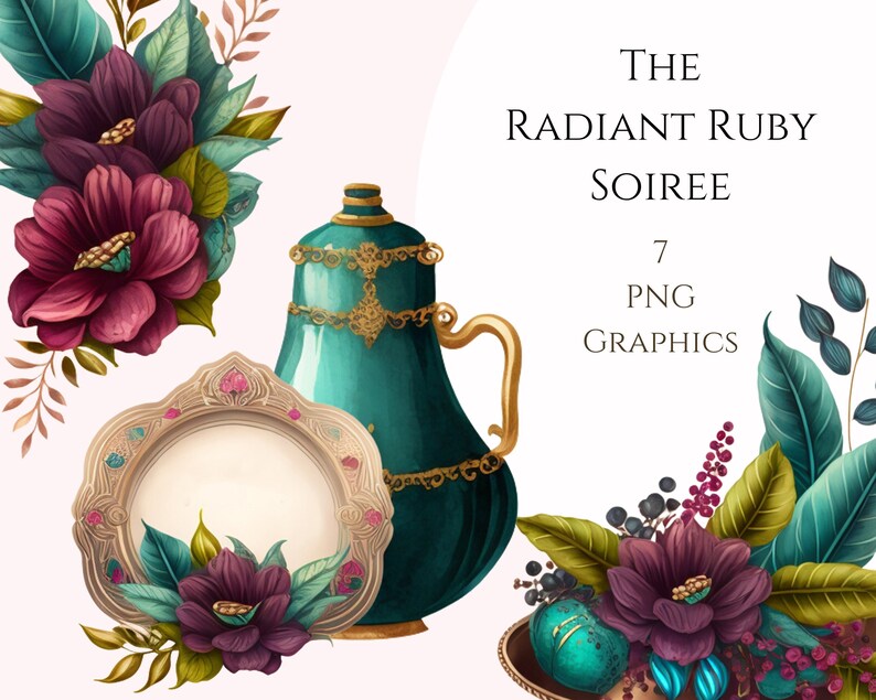 Watercolor Clipart, Radiant Dinnerware, Pngs, Food Clipart, Commercial ...