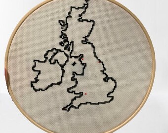 Map of the British Isles Cross Stitch PDF, British Isles Map, Cross ...