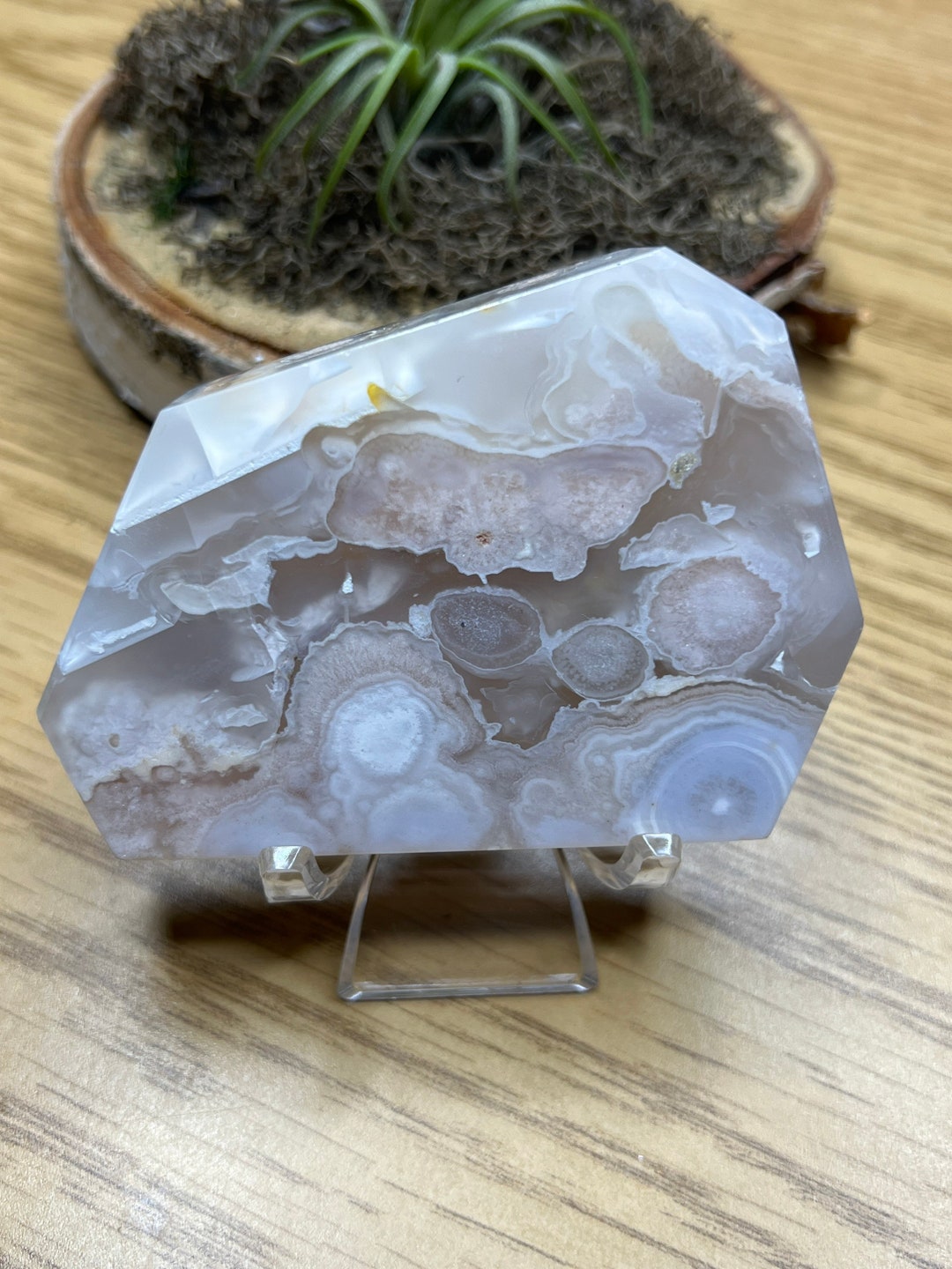 Flower Agate Slab | Small Statement Piece With Stand - Etsy