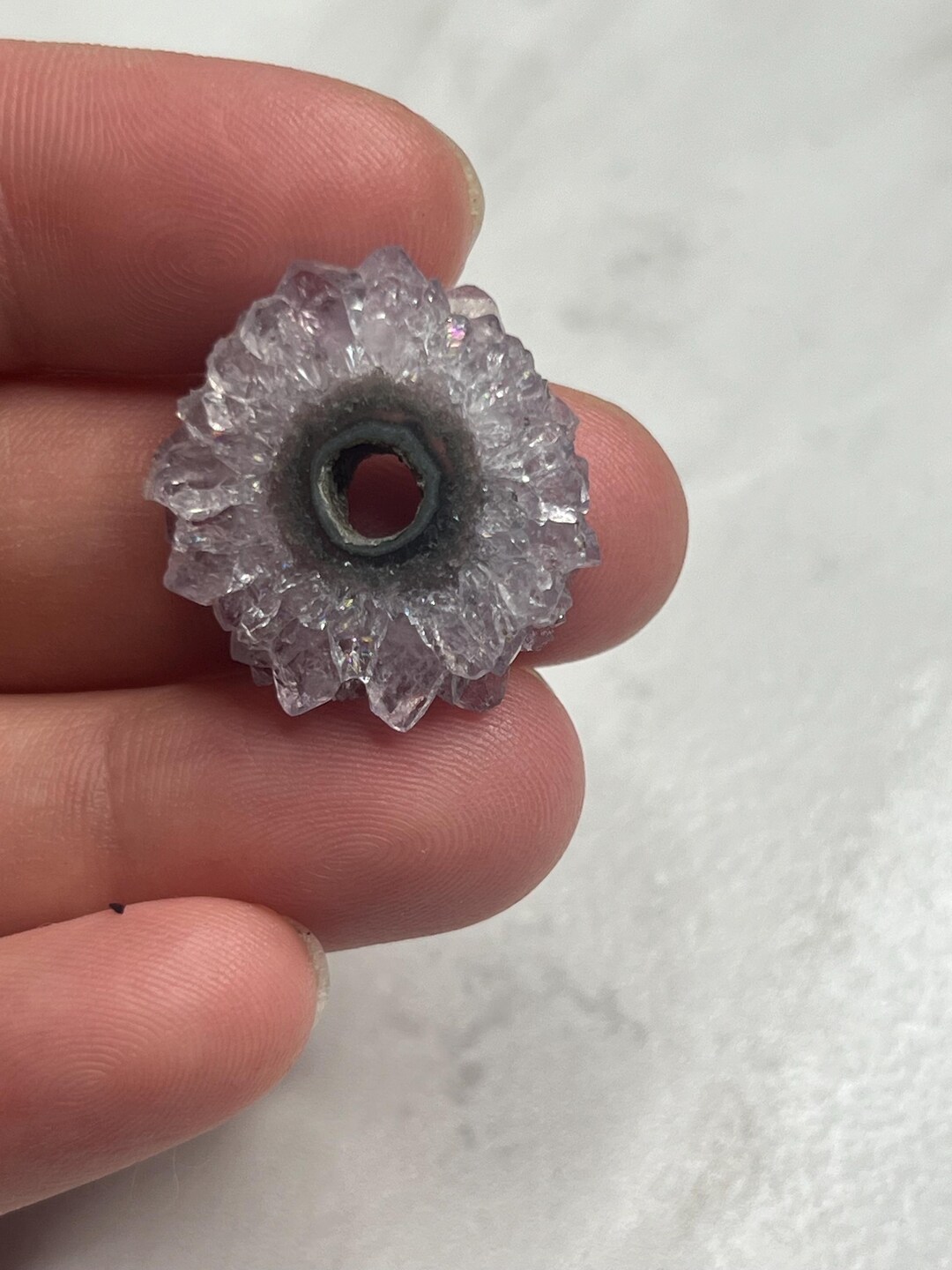 Stalactite Slice, Mini Amethyst Slice, Miniature Stalactite Eye Flower ...
