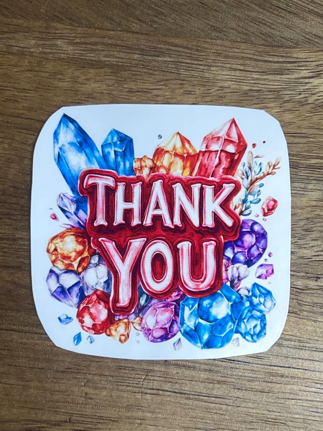 Crystal Sticker, Thank You Crystal Vinyl Sticker, Thank You Sticker ...