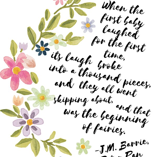 J M Barrie Quote - Etsy