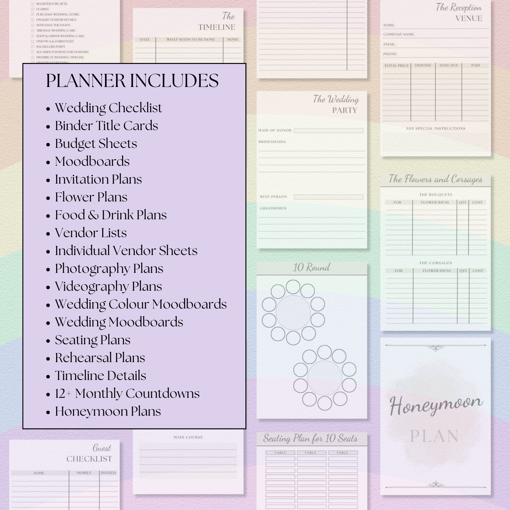 LGBTQ Wedding Planning Canva Template, Two Brides, Gay Wedding Planner ...