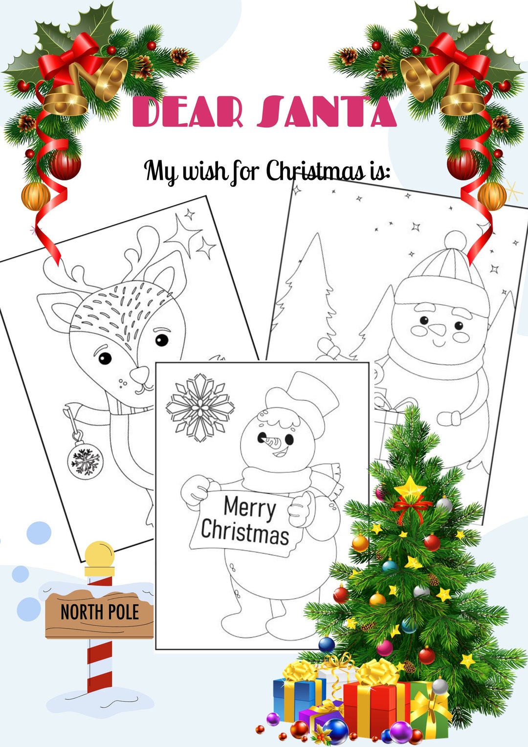 Volume 2, 10 Printable Christmas Colouring Pages: Christmas Fun ...