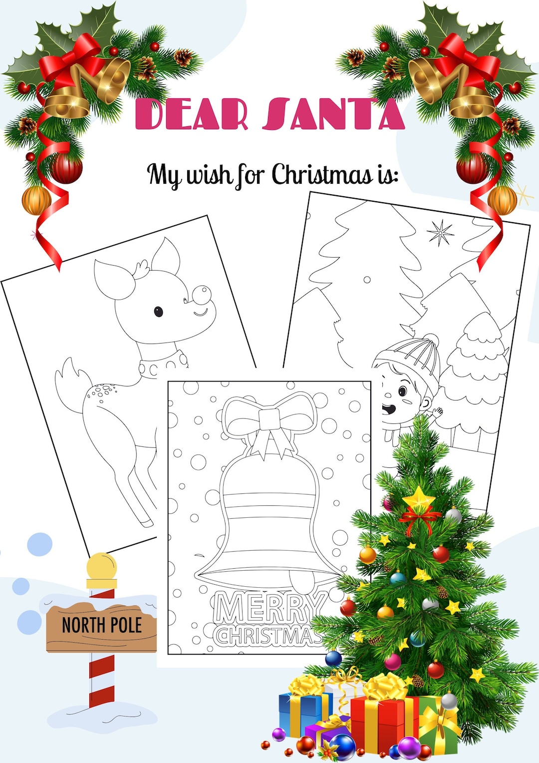 Volume 3, 10 Printable Christmas Colouring Pages: Christmas Fun ...