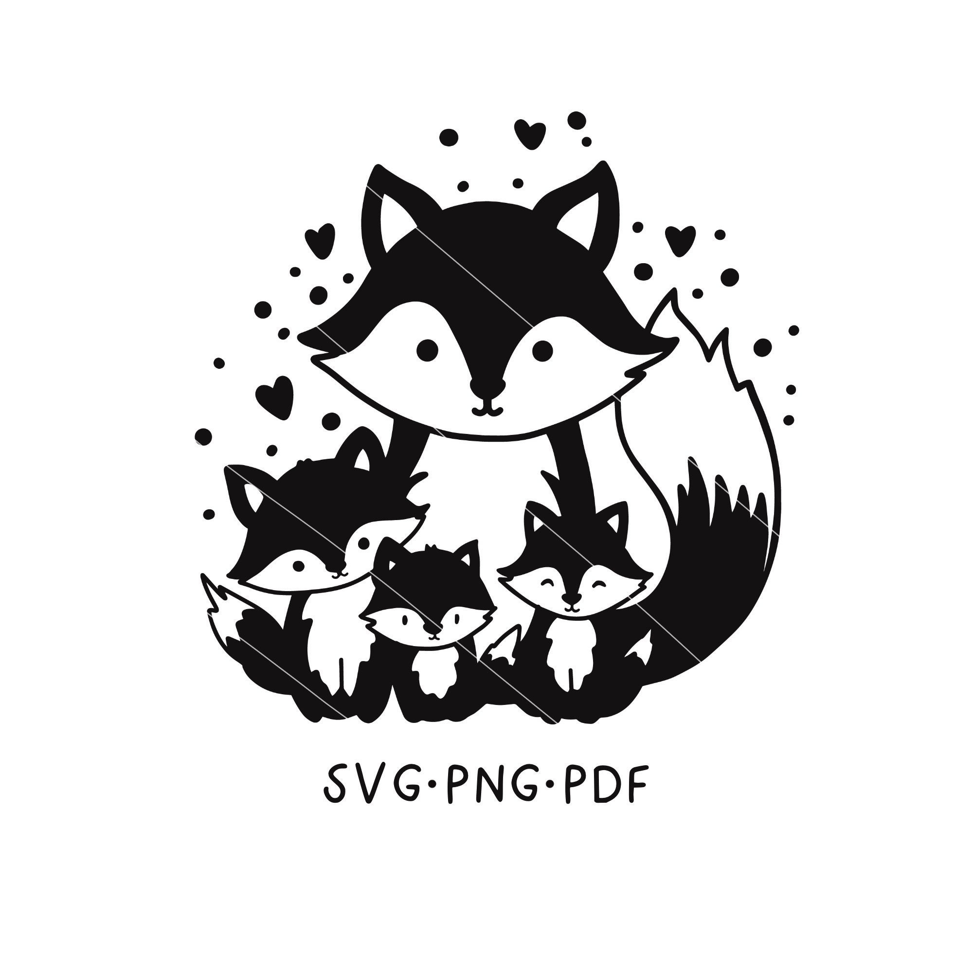 Fox Family SVG Plotter File Cutting File Sublimation - Etsy