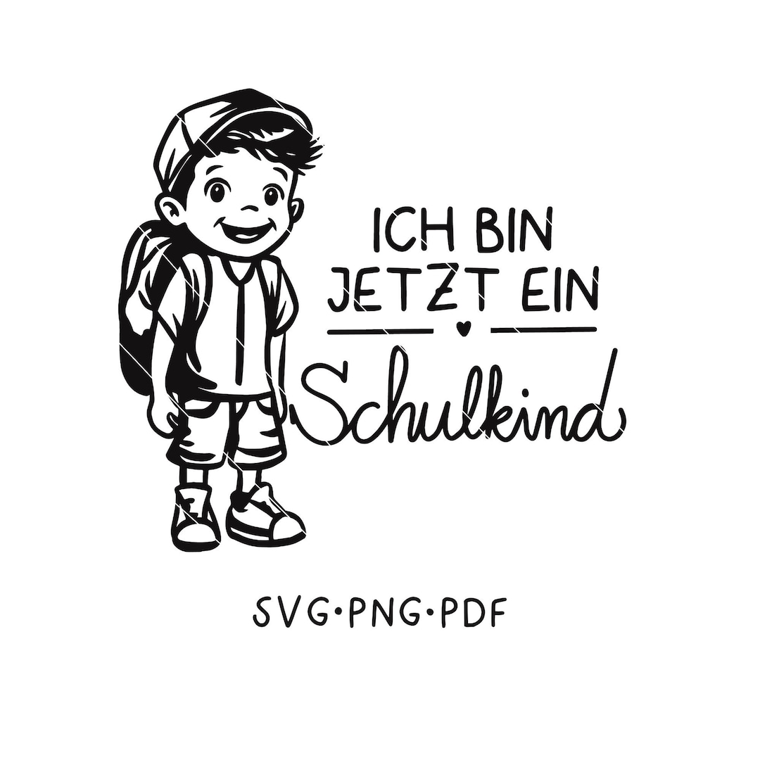 Junge SVG, Schulkind Plotterdatei, Junge Plotterdatei, Sublimation, Plotten, Einschulung, Schule ...