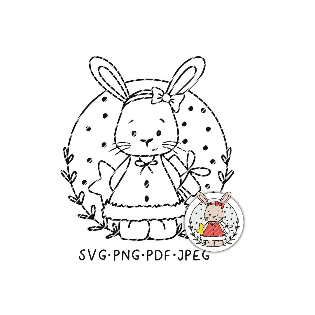 Hase Svg, Weihnachtshase SVG, Hase Plotterdatei, Digistamp, Plotten ...