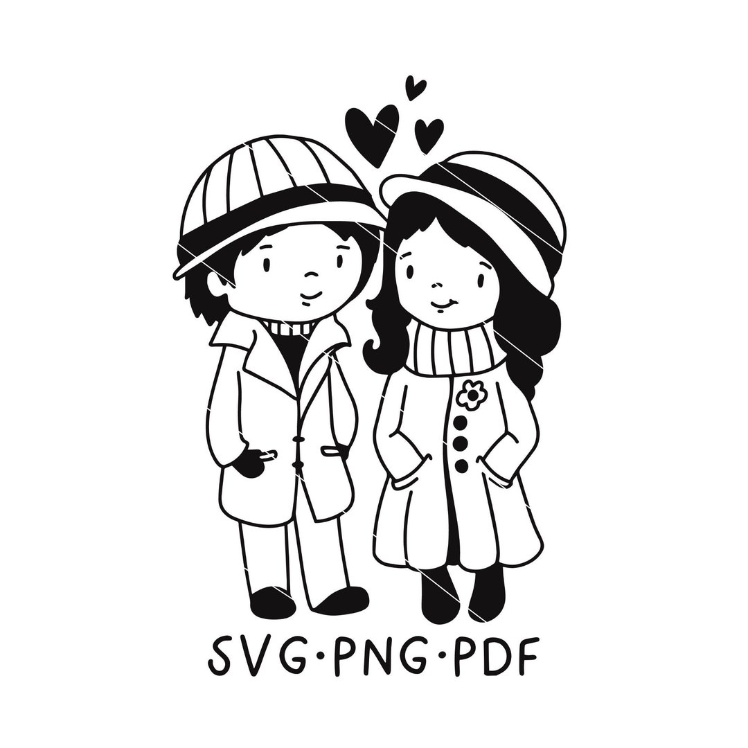 Liebespaar SVG, Pärchen Svg, Paar, Verliebt, Clipart, Digistamp, Love Clipart, Png, Plotterdatei ...