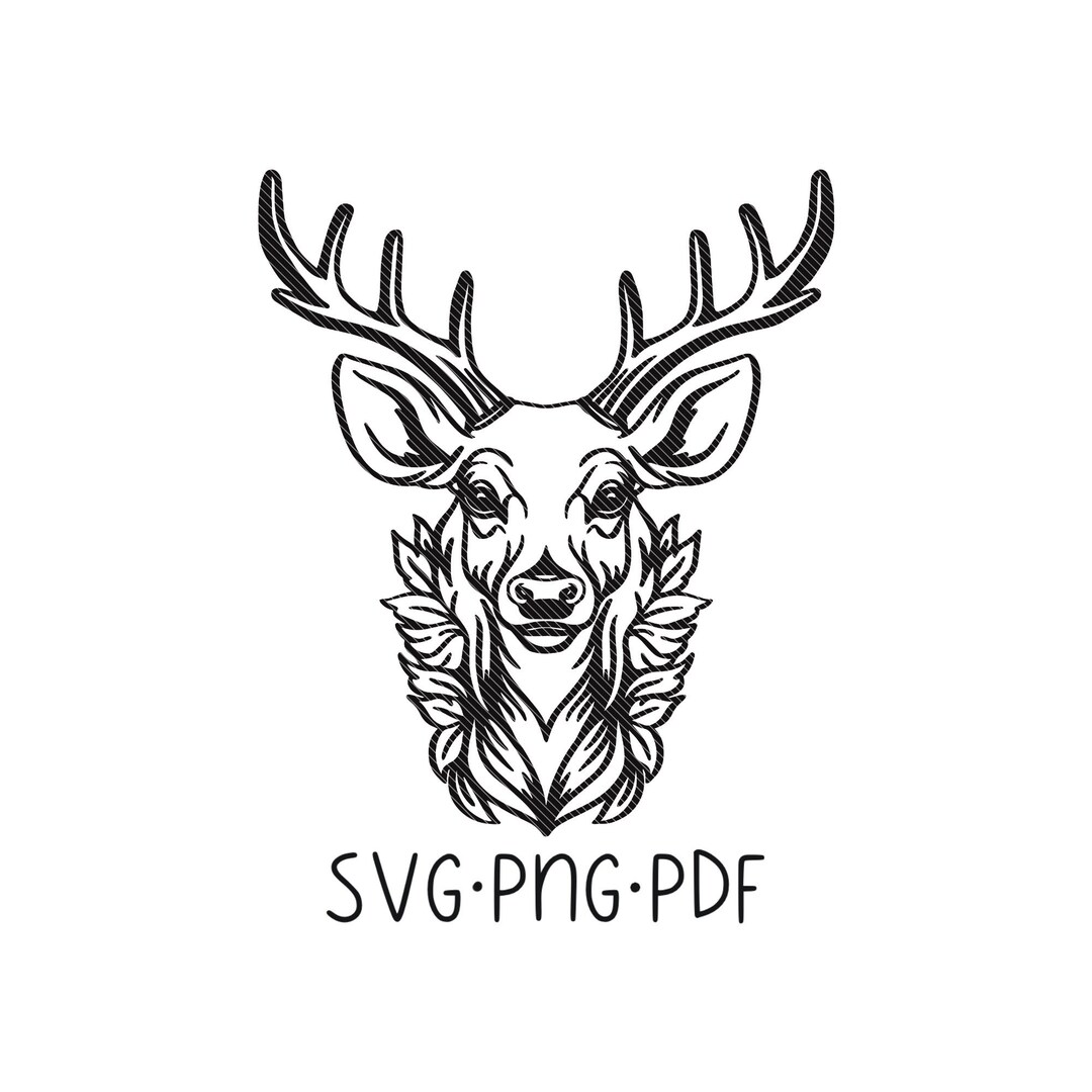 Hirsch SVG, Hirschkopf Plotterdatei, Herbst Datei, Plotten, Hirsch Datei, Kartenherstellung ...